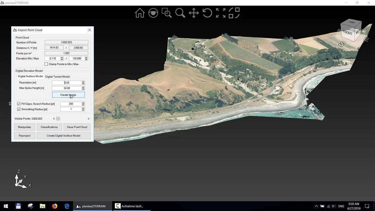 planlauf/TERRAIN - Create an overlay image from a point cloud - YouTube