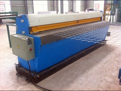 wire mesh machine with shear - YouTube