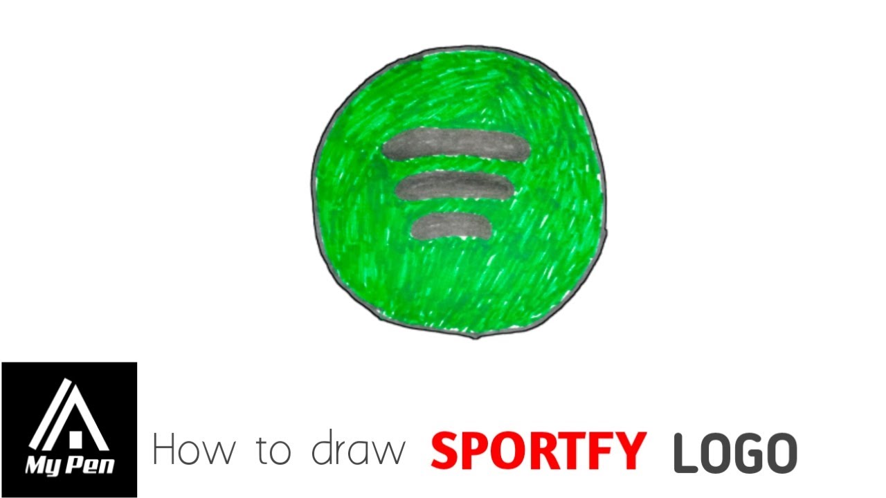 How To Draw Spotify | Drawing My Pen - YouTube