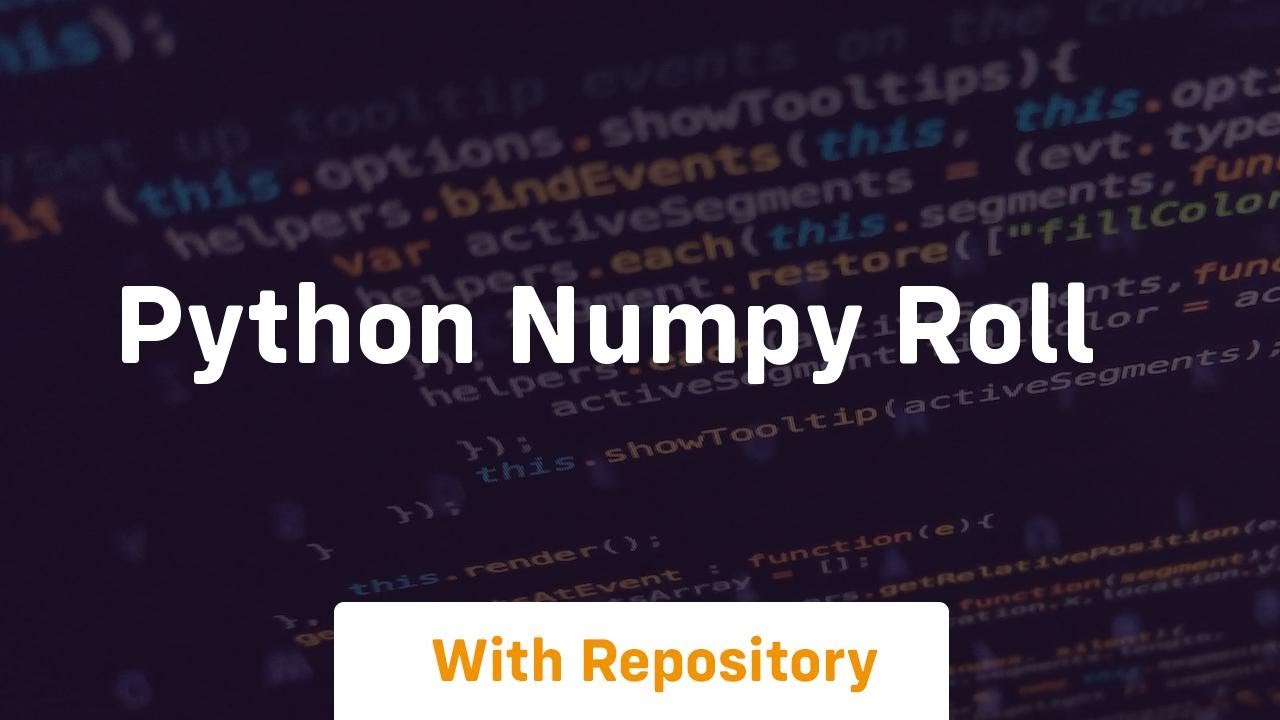 python numpy roll - YouTube