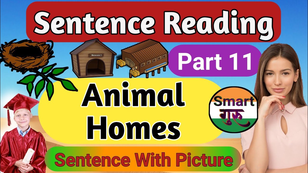Animal And Their Homes Sentence With Picture and Animation Learn With ...