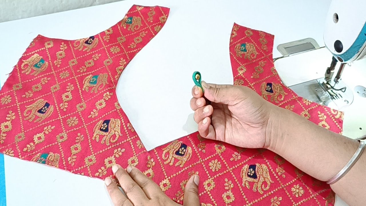 New Blouse Designs | Cutting and Stitching Blouse Back Neck Design ...