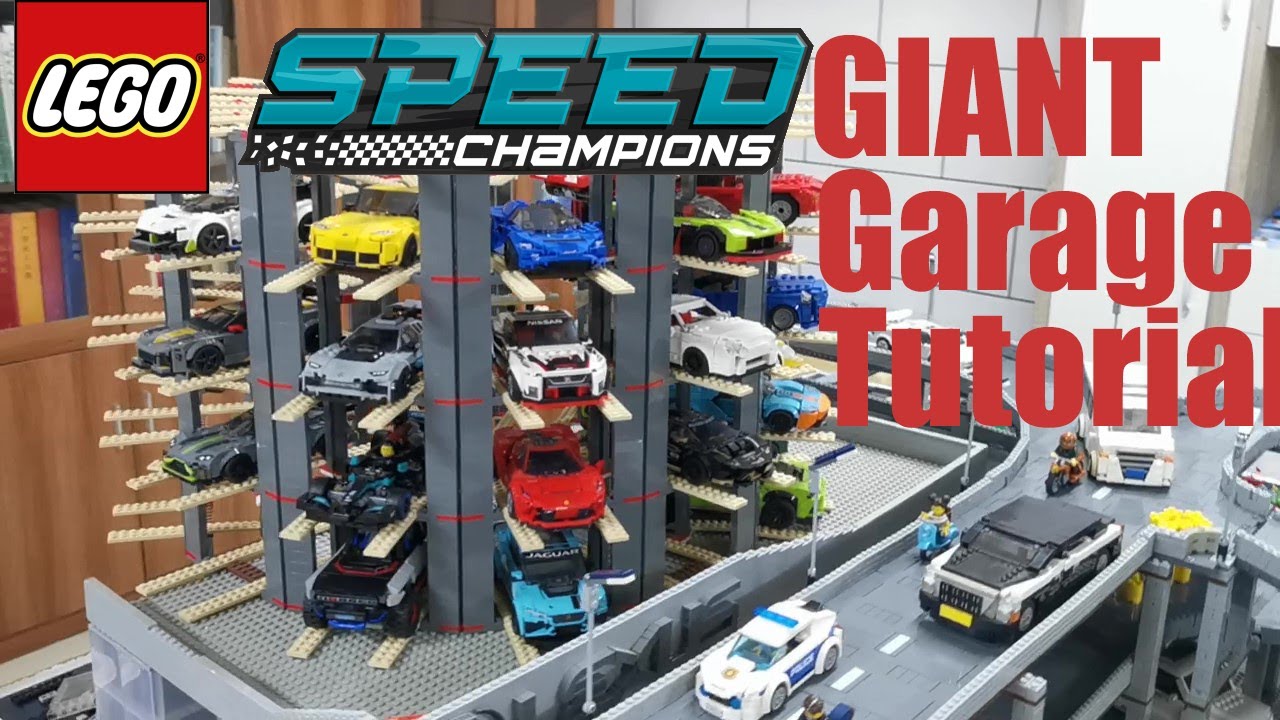LEGO Giant Speed Champions Garage! LEGO Vertical Carpark Tutorial - YouTube