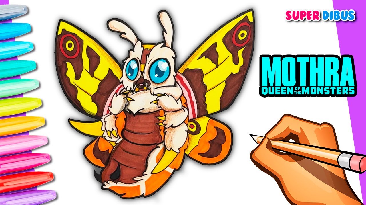 Como Dibujar a MOTHRA de Godzilla (Queen of Monsters) | How to Draw ...