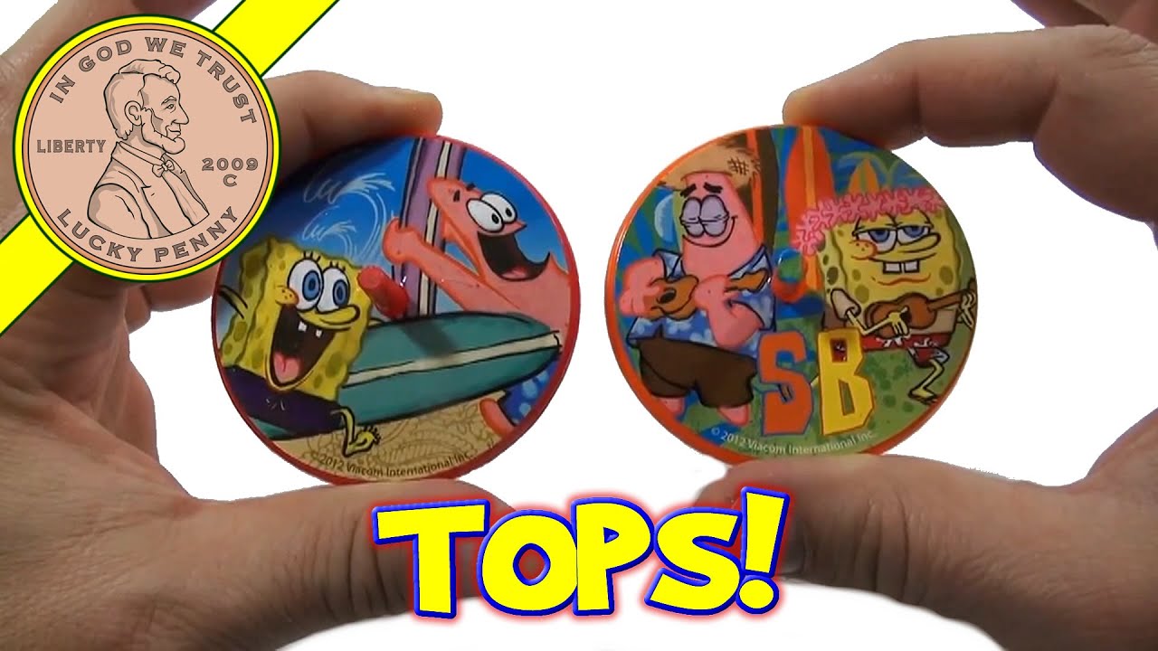 SpongeBob SquarePants & Patrick Star Spinning Tops Set, Nickelodeon ...