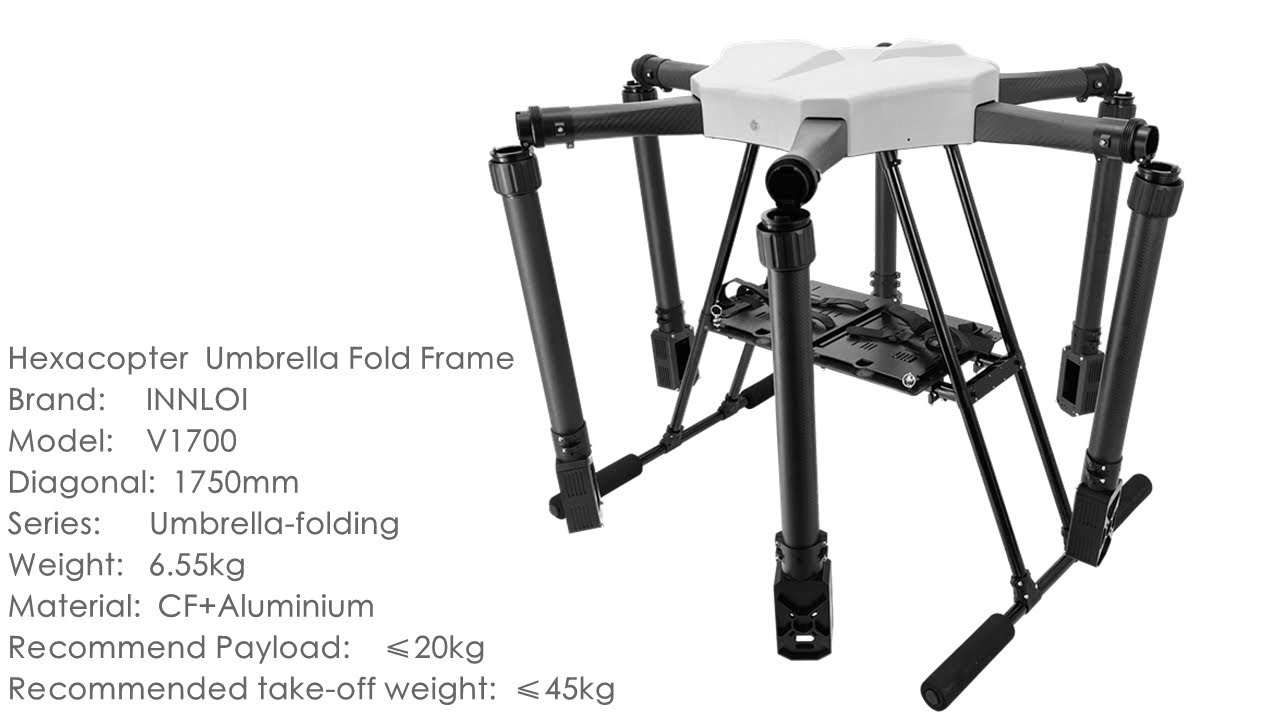 INNLOI V1700 1750mm Drone Frame Hexacopter Carbon Fiber Agricultural ...