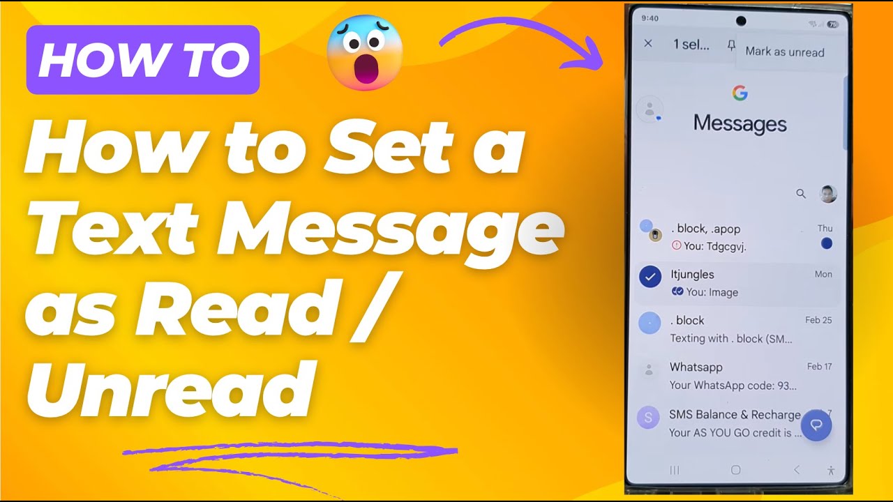📩 Galaxy S25/S25+/Ultra: How to Set a Text Message as Read/Unread - YouTube