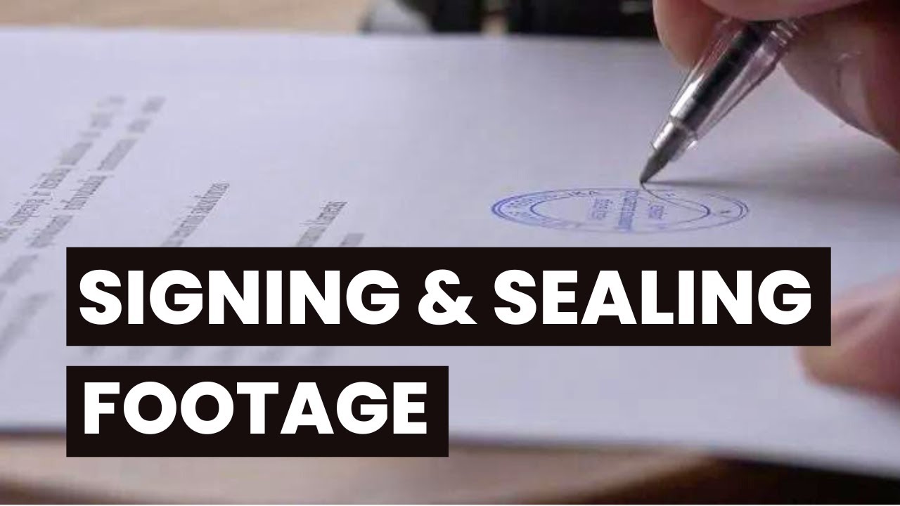 Stamping and signing a document in slow motion. Free HD video footage ...