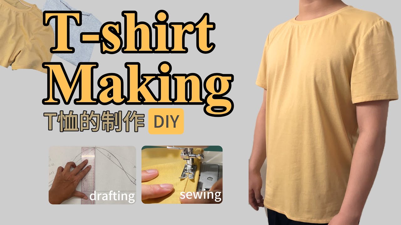 👕 T-shirt Making | patternmaking & sewing | DIY - YouTube