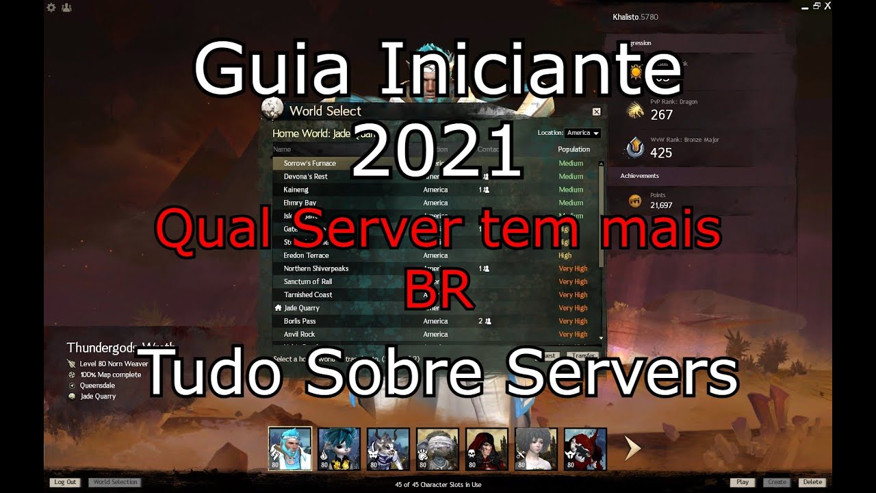 Guild Wars 2 - Guia Iniciante 2021 - Tudo Sobre Servers - YouTube