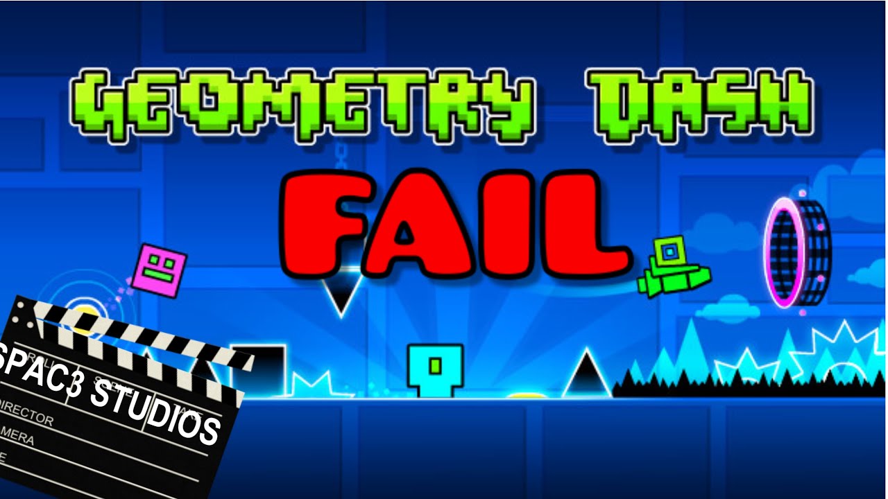 GEOMETRY DASH FAIL- Ac3 plays Geometry Dash - YouTube