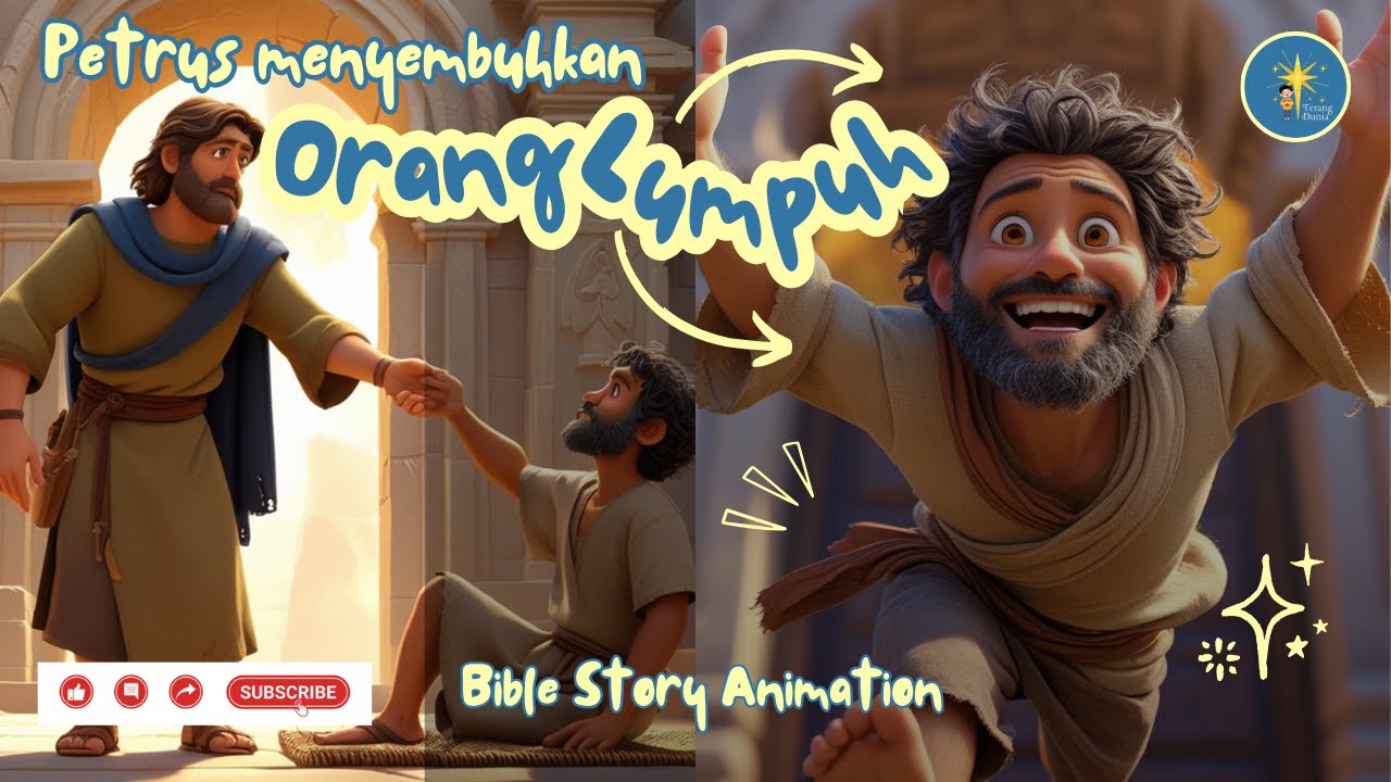 Petrus Menyembuhkan Orang Lumpuh | Cerita Sekolah Minggu | Animasi ...