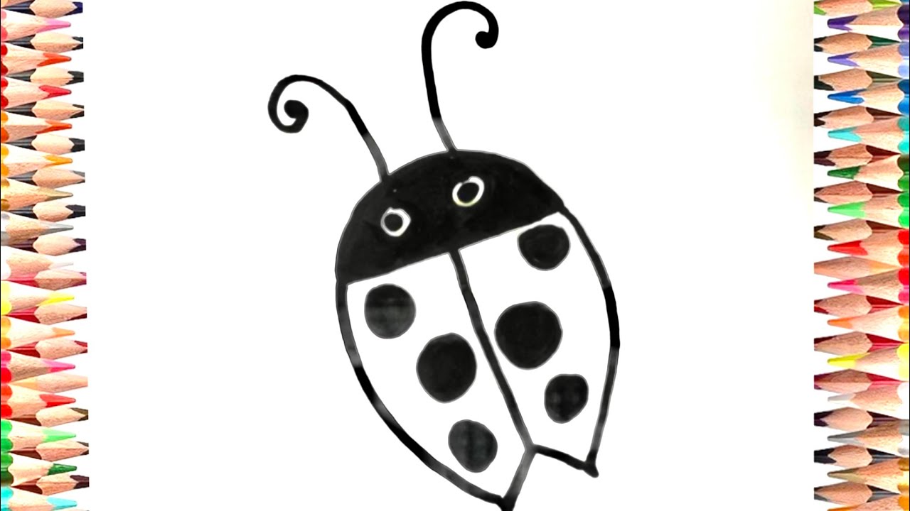 Ladybug drawing for kids || easy drawing for kids || ladybug drawing ...