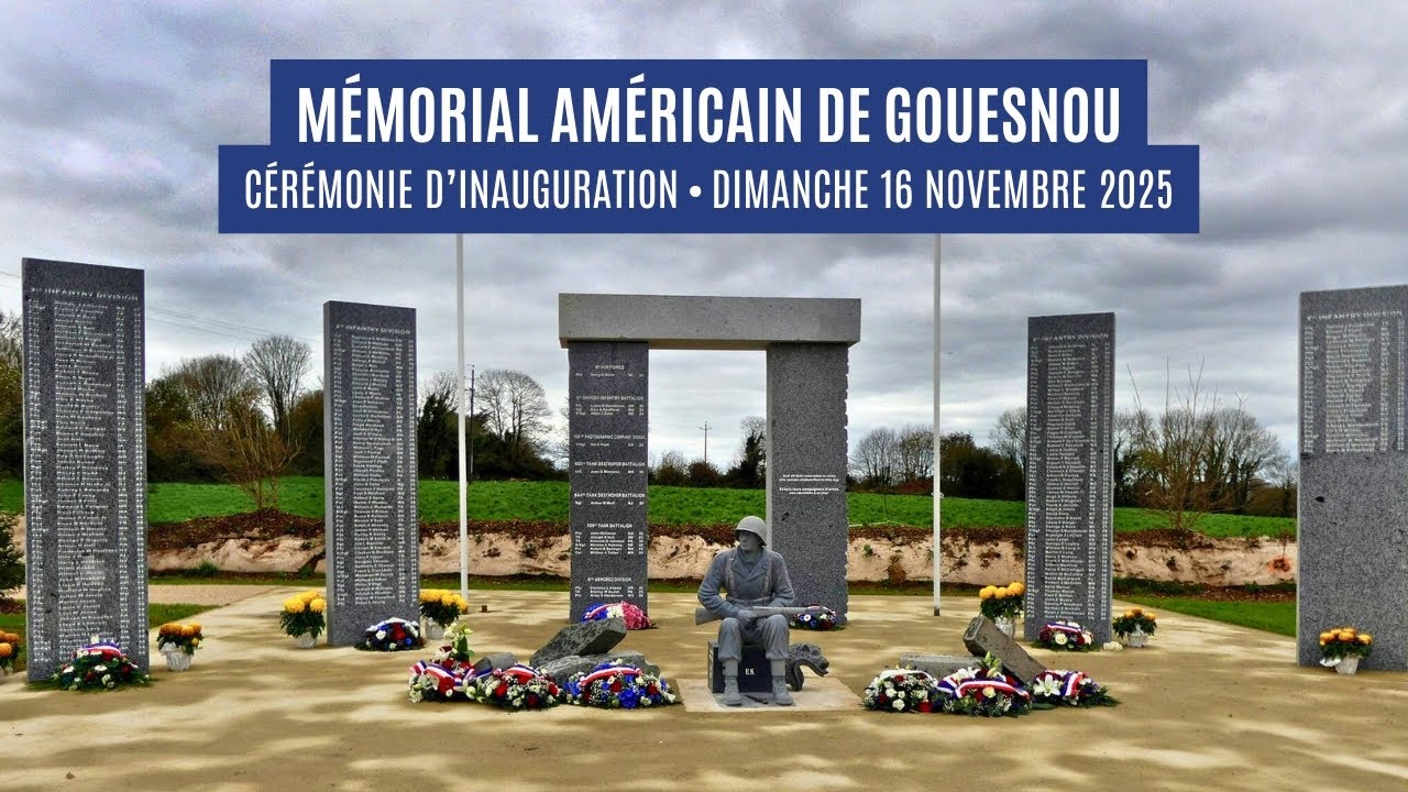 Cérémonie d'inauguration du Mémorial américain de Gouesnou - YouTube