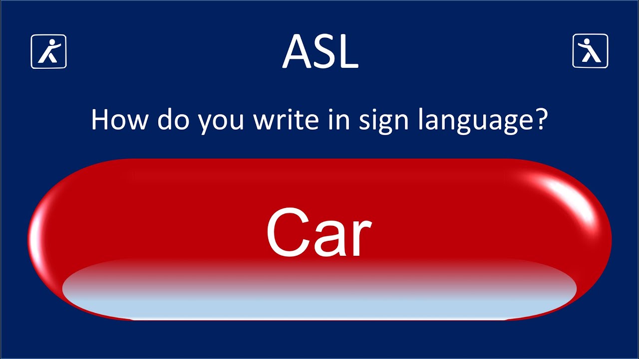 Deaf people ask, how to write in sign language? Car - YouTube