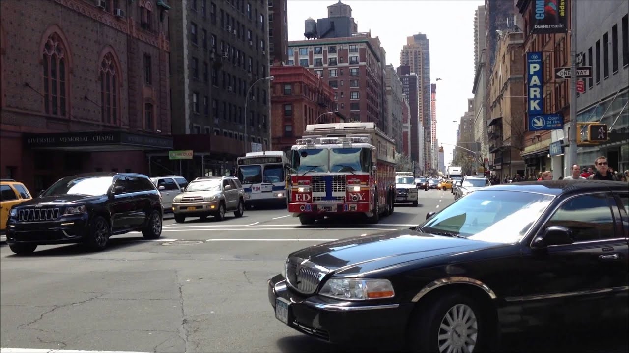FDNY RESCUE 1 & NYPD CAPTAIN'S SUV CRUISER ON WEST 76TH STREET ...