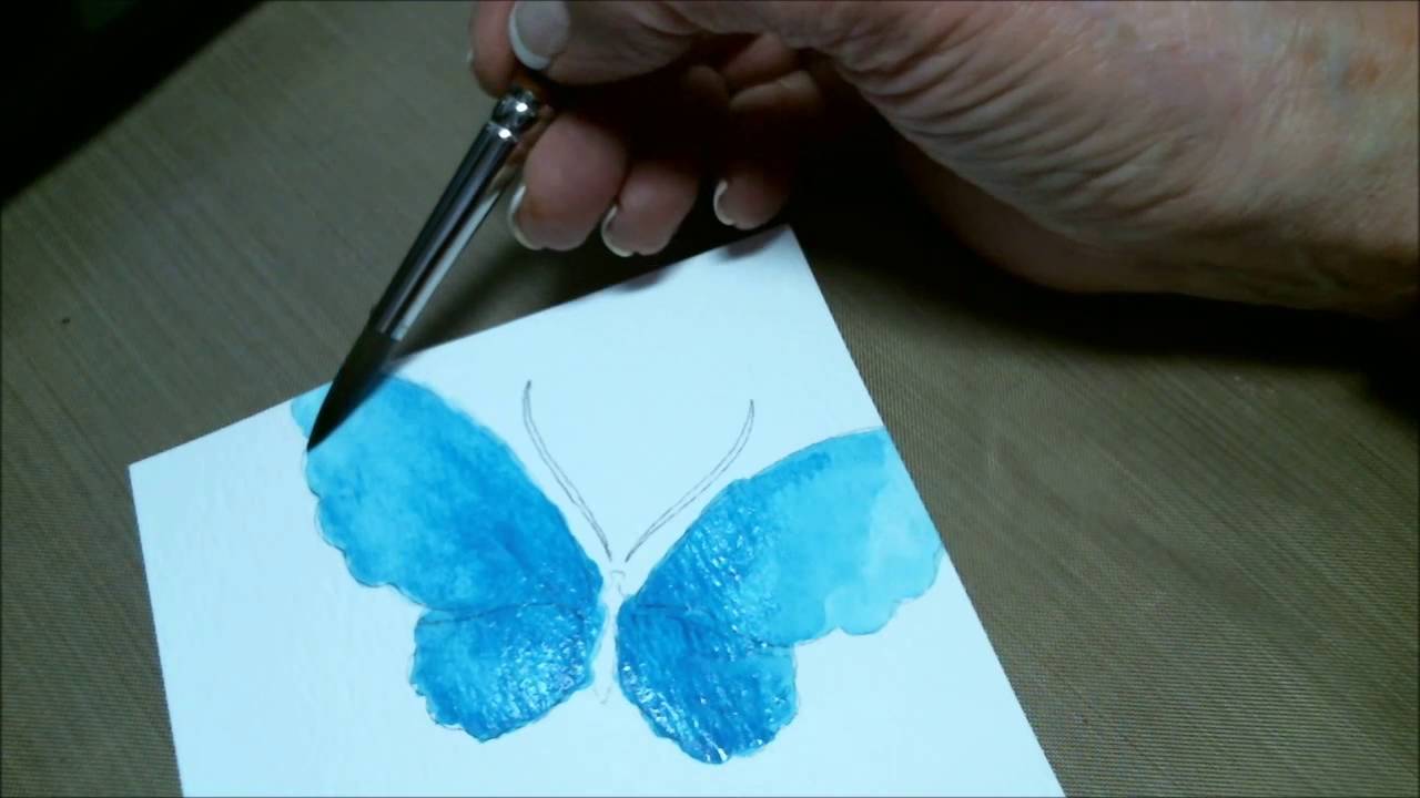 Fluid Watercolor using a Dreamweaver Stencil - YouTube