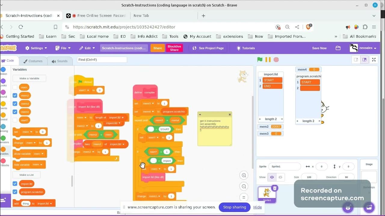 Making A Coding Language In Scratch And Making A Compiler For It - YouTube