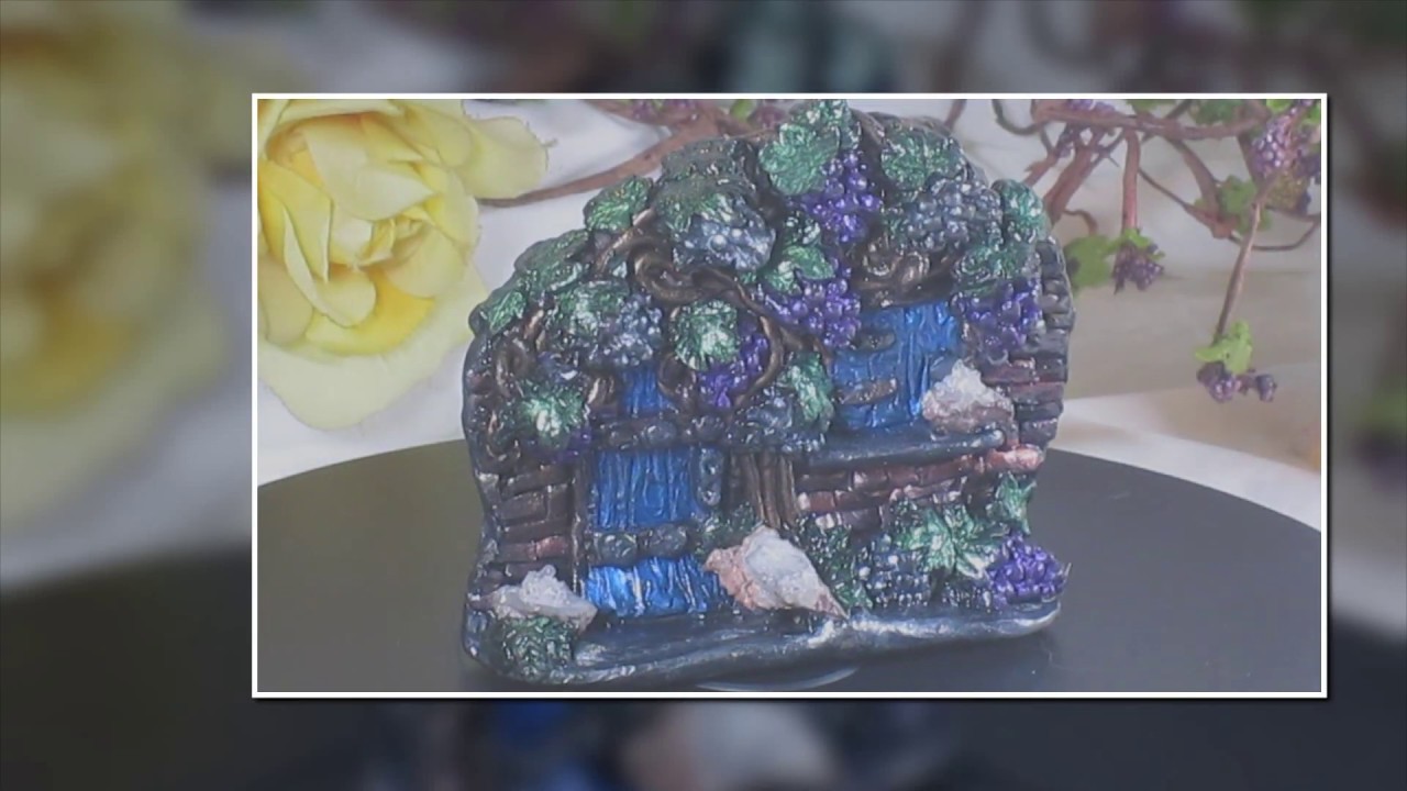 Crystal Geode Vineyard Fairy Door - YouTube