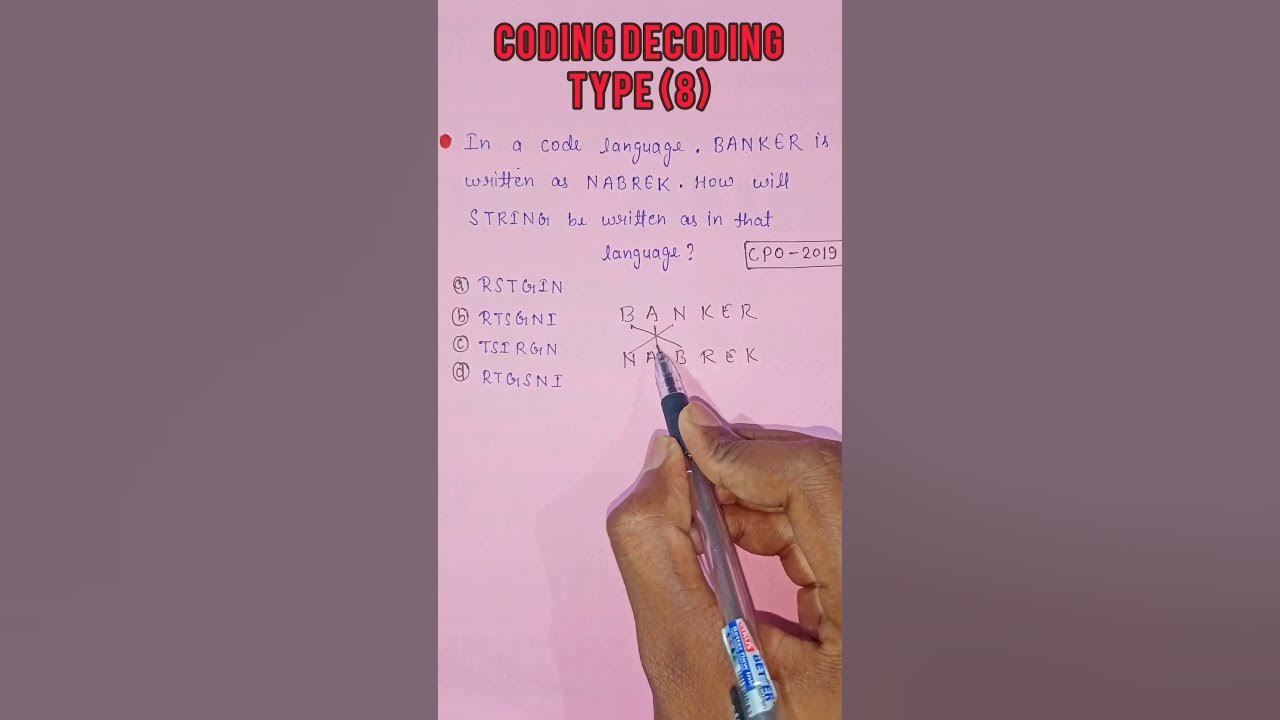 Coding Decoding Type (8) - YouTube