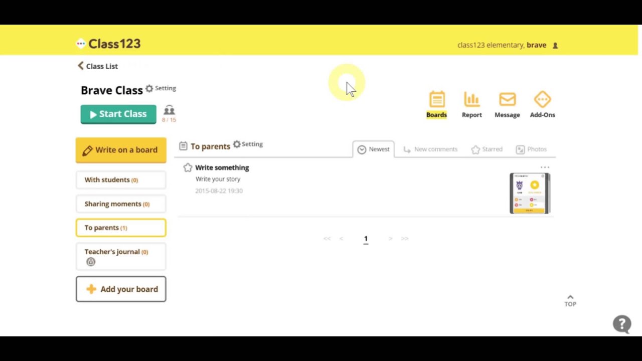 How to share photos, stories on Class123 Boards. - YouTube