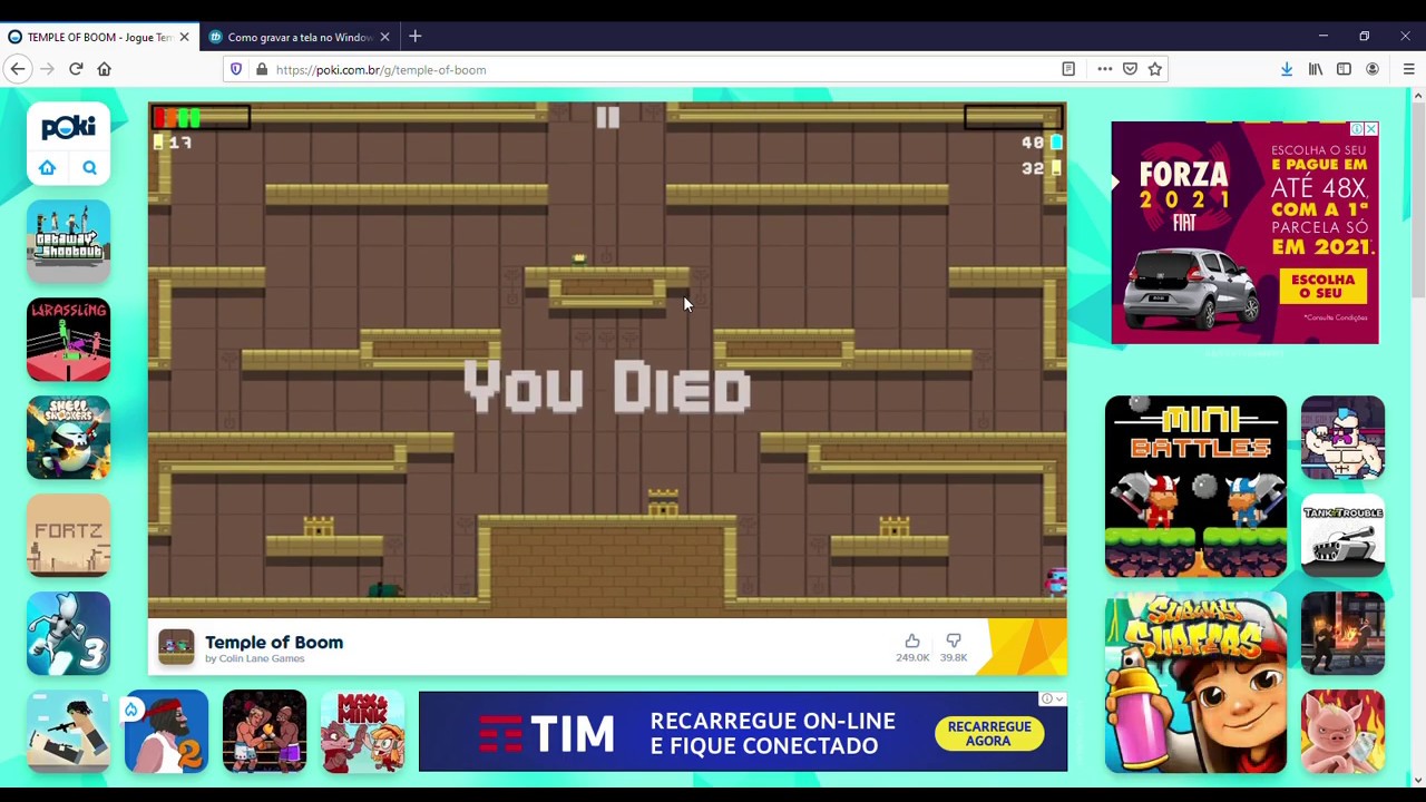 TEMPLE OF BOOM - Game play de dois jogadores. - YouTube