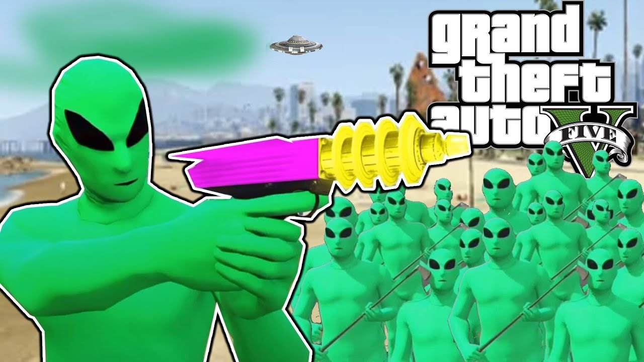 BIGGEST ALIEN GANG WAR EVER | Gta funny moments - YouTube