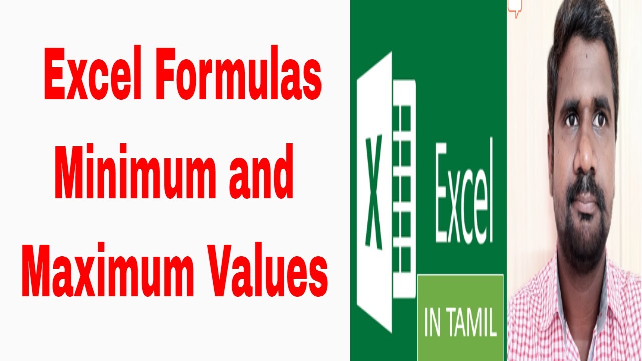 Min And Max Formula In Excel In Tamil MS Excel Tamil Vathiyar Part Min And Max Formula In Excel In Tamil MS Excel Tamil Vathiyar Part