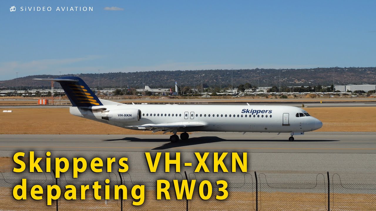 Skippers Aviation (VH-XKN) departs Perth Airport on RW03. - YouTube