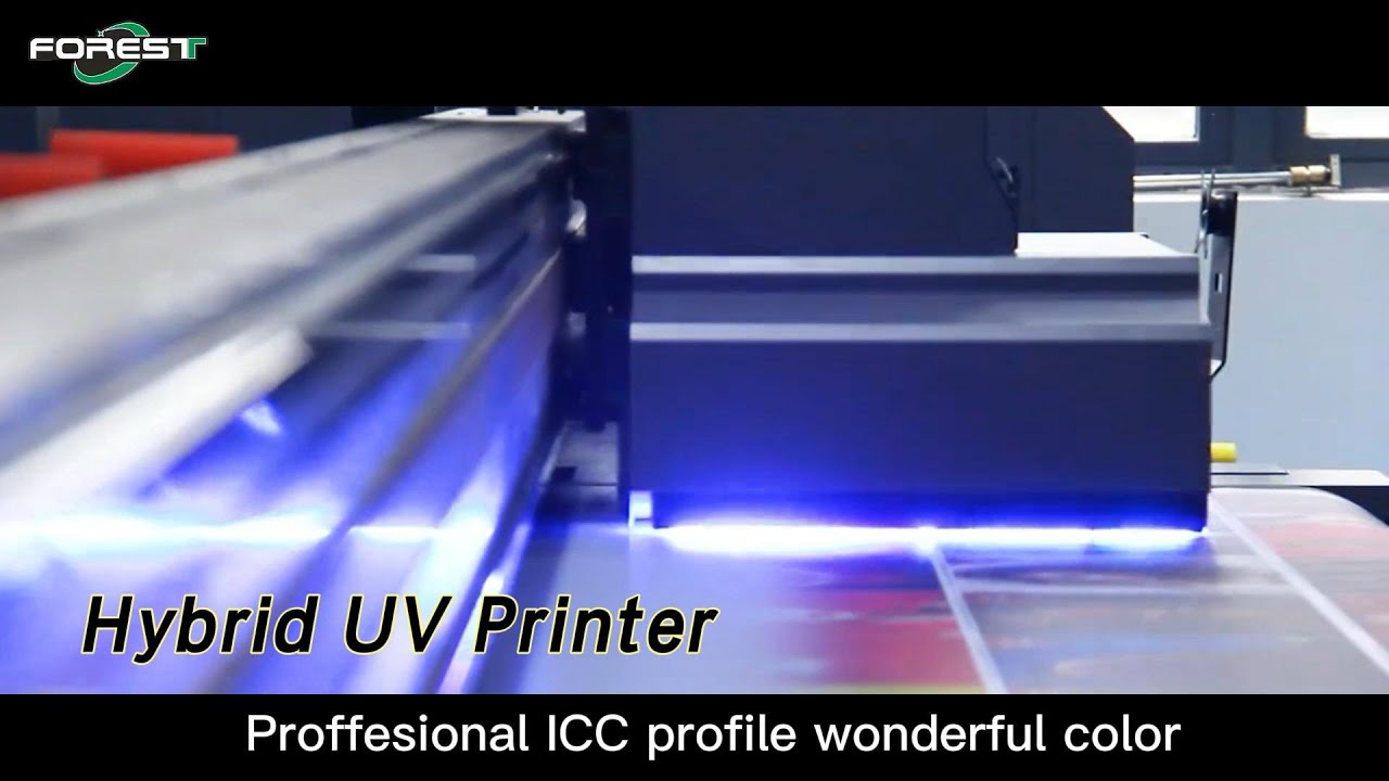 Inkjet Hybrid UV Printer Flatbed CMYK Vivid Colors For Large Format - YouTube