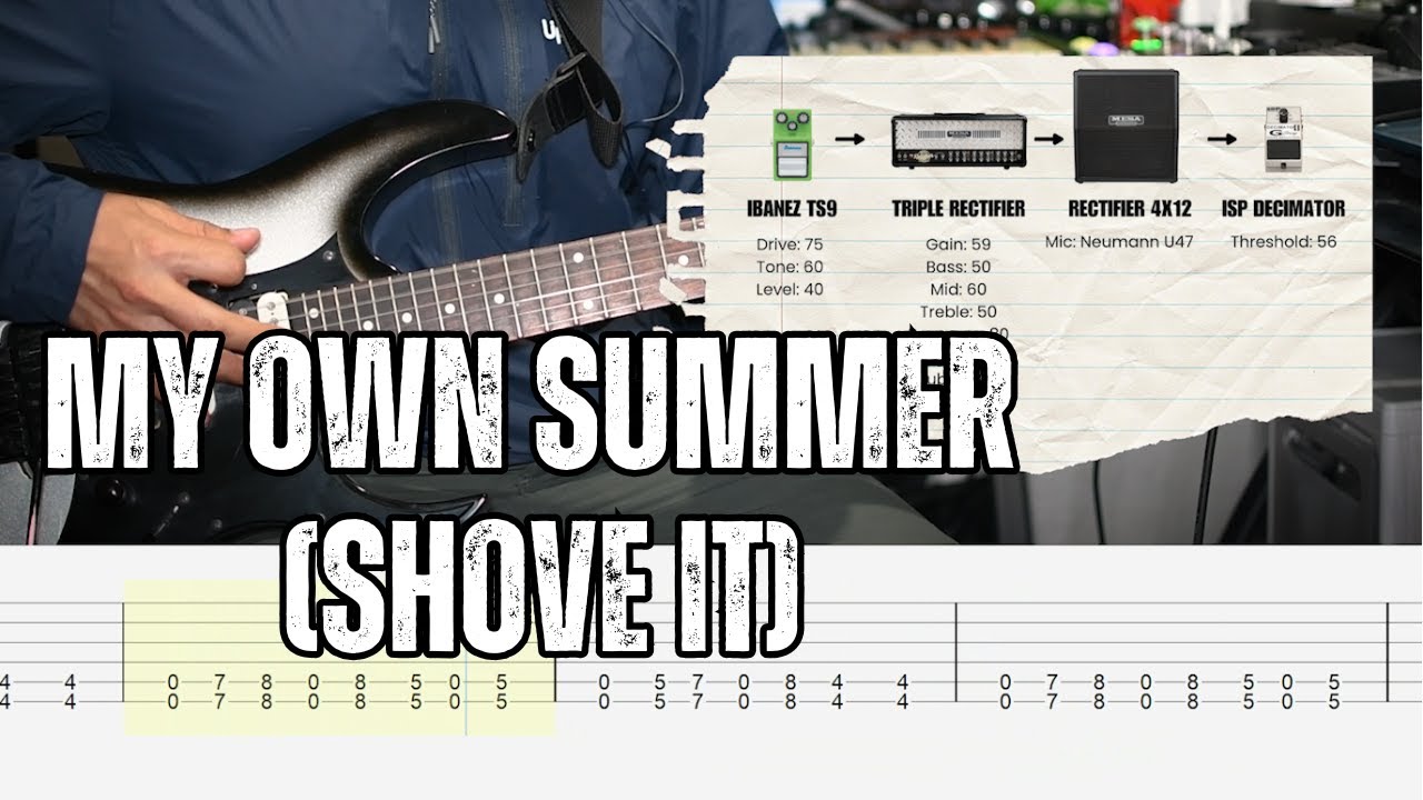 My Own Summer (Shove It) - Guitar Tabs and Effects - YouTube