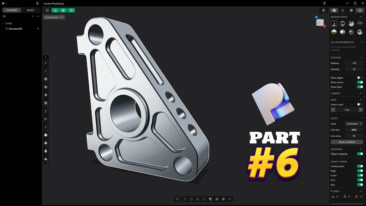 Modeling Mechanical Parts With Plasticity - Bracket #6 - YouTube
