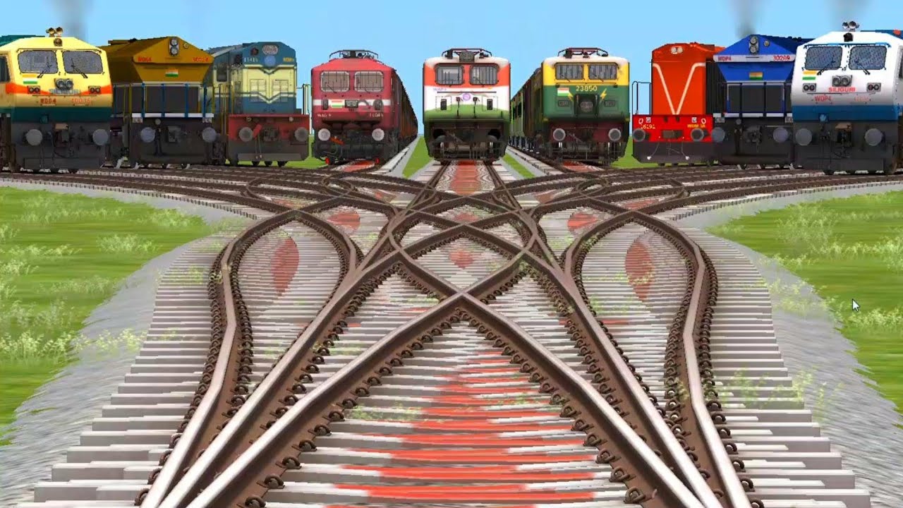 Indian local trains locomotive ground running classic world game ...