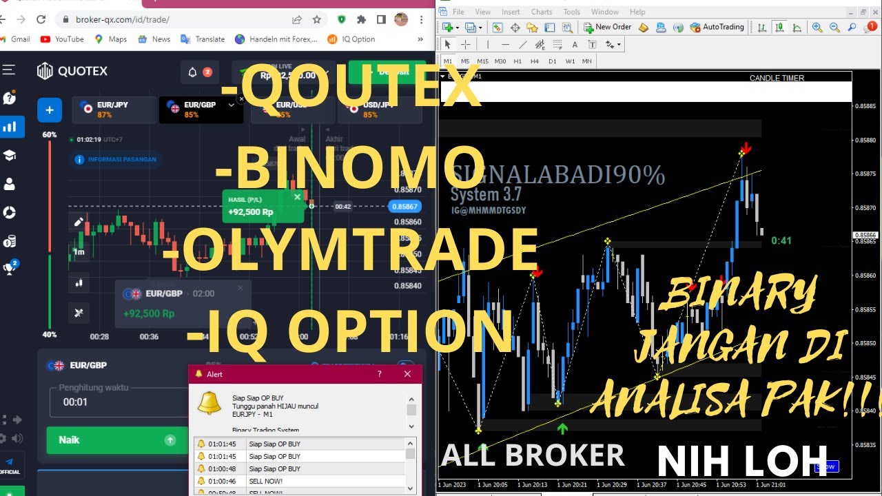 FULL TRADING BINARY OPTION PAKE INDICATOR CUSTOM 3 7 (300-1JT) #qoutex #binomo #olymtrade # ...