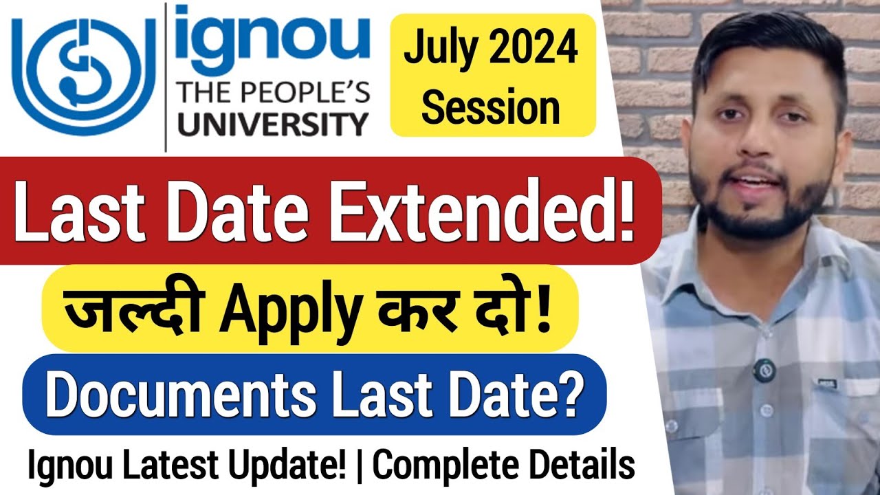 Ignou Admission July 2024 (DATE EXTENDED!) | Ignou Admission 2024 ...