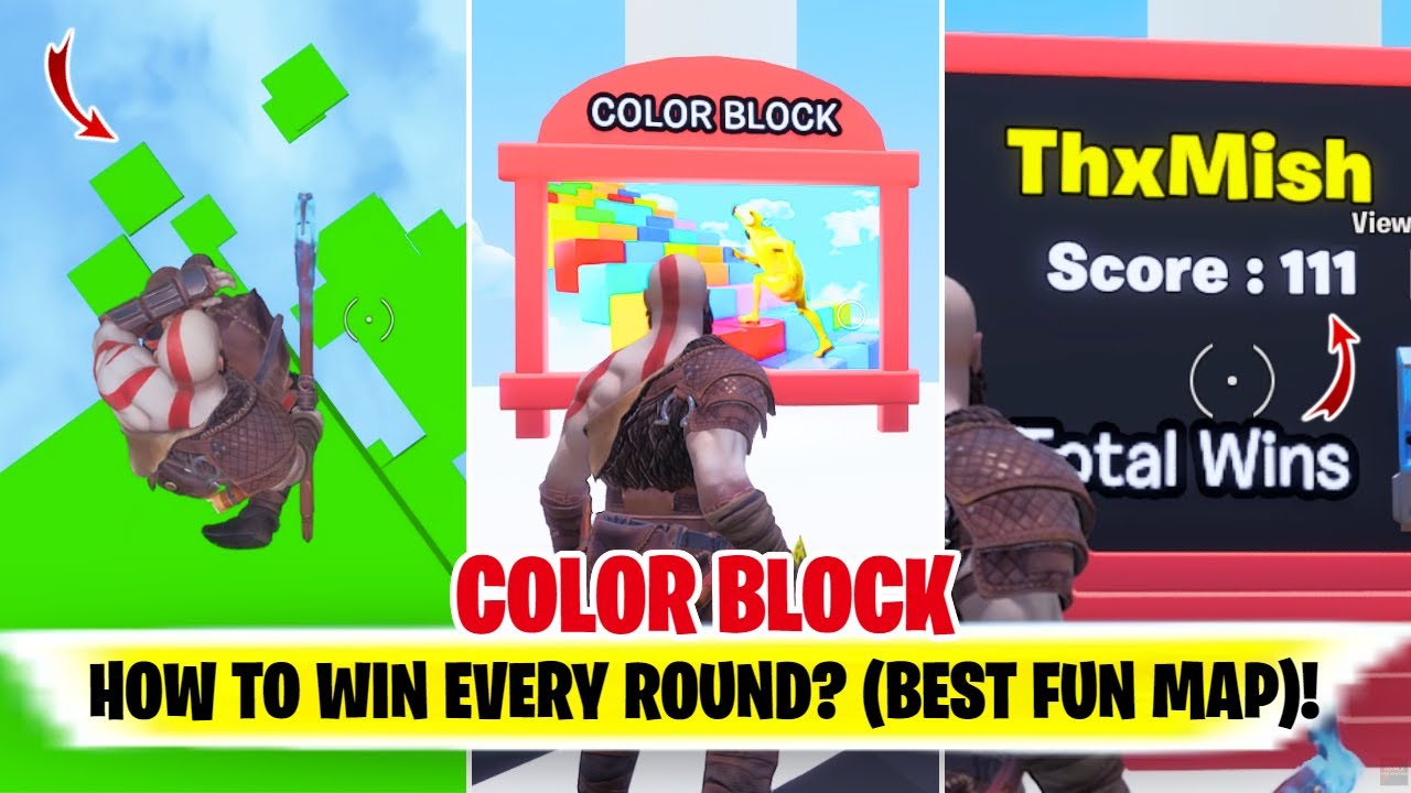 Fortnite COLOR BLOCK (How to Win EVERY ROUND) | Best Fun Creative Maps ...