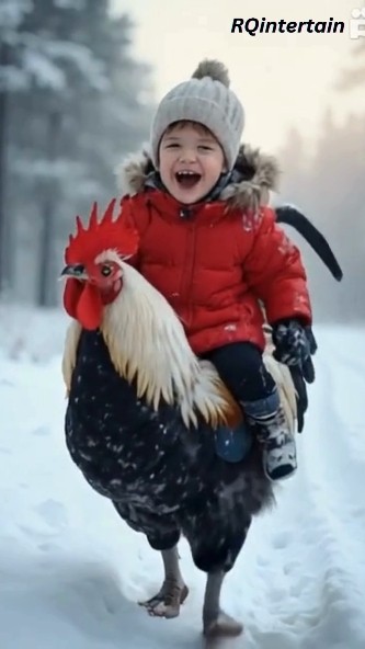 Cute Baby Enjoy Rooster ride #baby #shorts #animals - YouTube