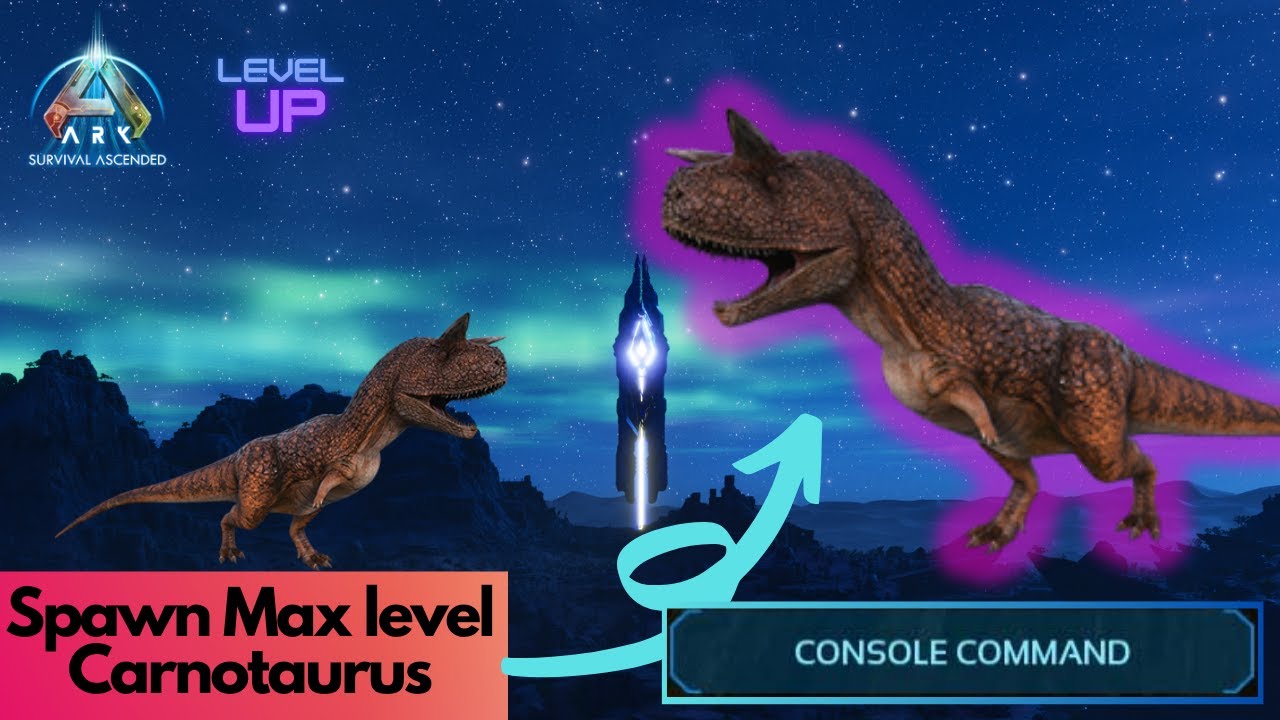 Tamed Carnotaurus Spawn Command | Ark Survival Ascended - YouTube