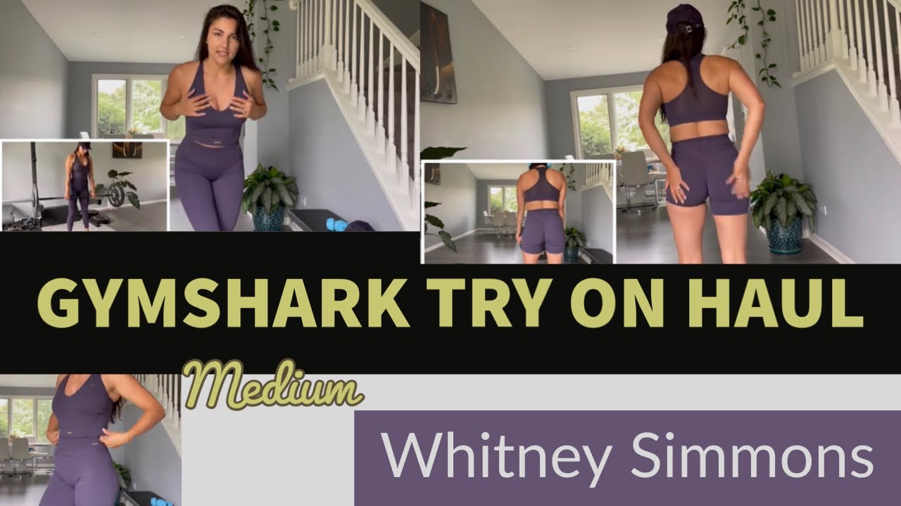 Gymshark x WHITNEY SIMMONS try on haul - YouTube