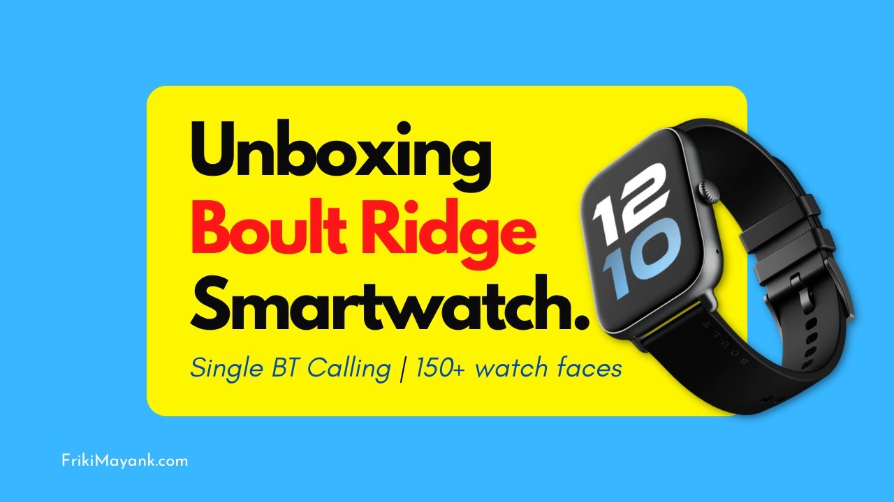 Boult Ridge Smartwatch Unboxing | 30 min Water & Drop Test - YouTube