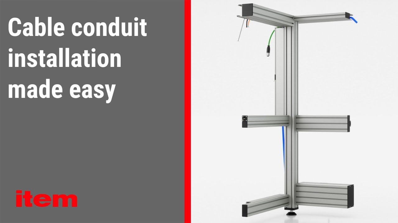 Laying cables - with item conduit systems for industry - YouTube