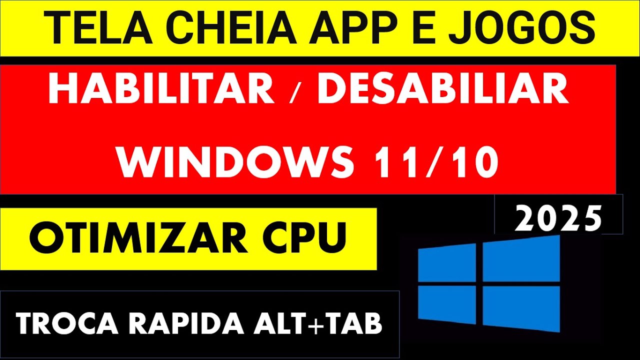 HABILITAR OU DESABILITAR AS OTIMIZAÇÕES DE TELA CHEIA NO WINDOWS 11/10 ...