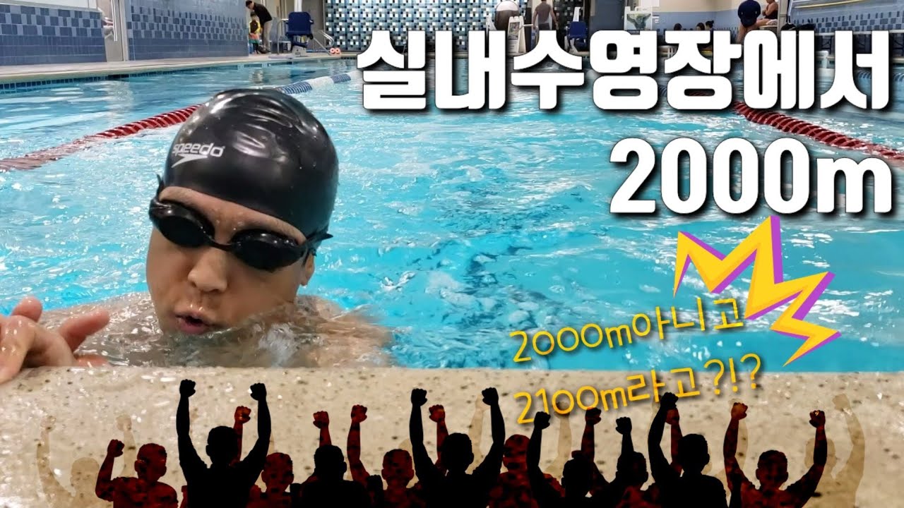 Pool Swimming 2000m 실내수영 - YouTube