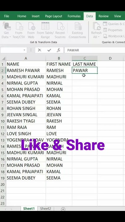 Flesh Fill Ka Use #excel #computer #exceltips #exceltutorial #exceltricks #fleshfill #virulexcel ...