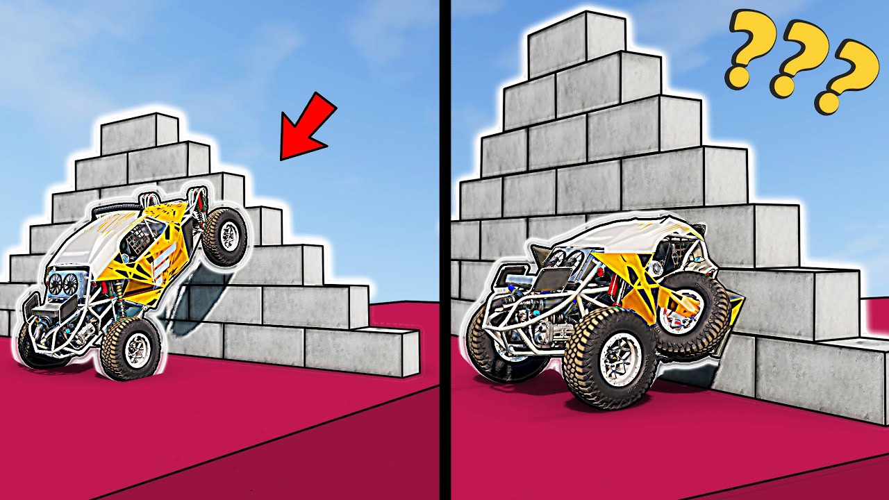 Testing Vehicles VS Construction Block Walls in BeamNG drive - YouTube