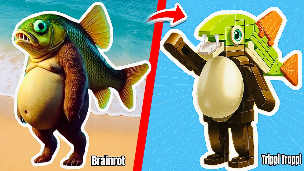 I Made LEGO Versions of Italian Brainrot 🧠🇮🇹 (Trippi Troppi Madness 🧱🐠 ...
