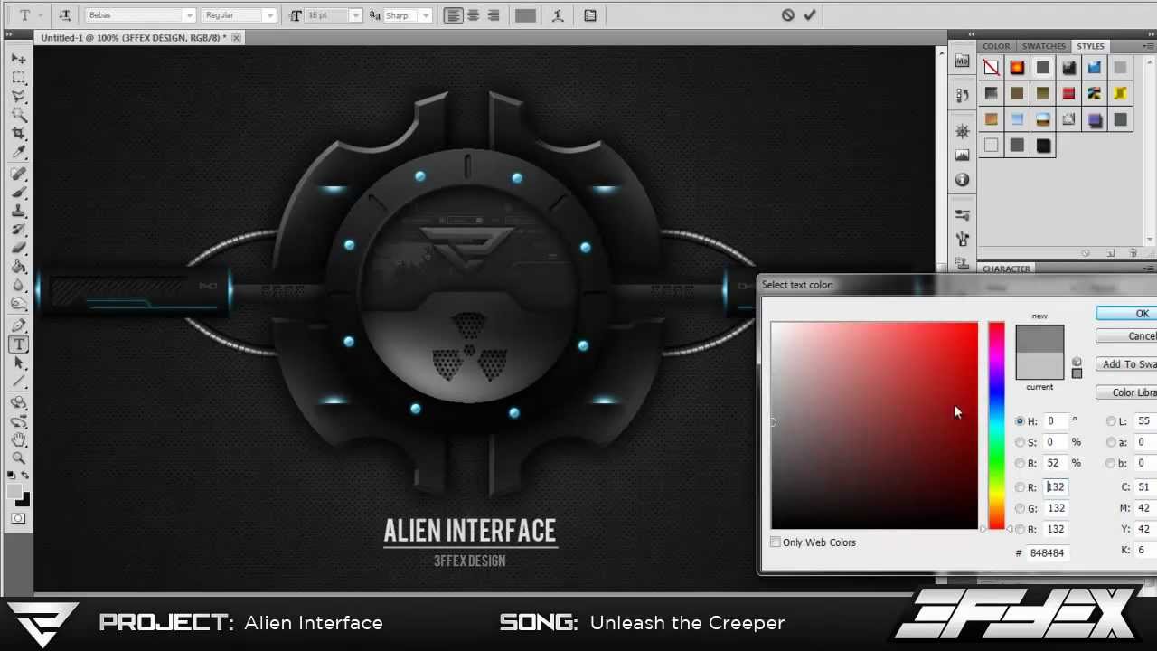 Alien Interface Concept - Speed Art - YouTube