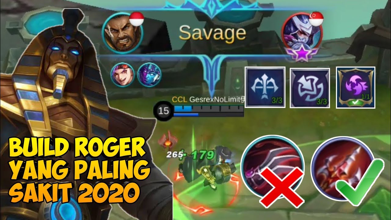 SAVAGE !! BUILD ROGER TERBARU DAN TERSAKIT 2020 !! SEASON 18 MOBILE ...