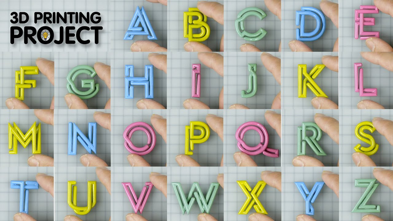 Nicest Complete 3D Printed Letters Collection Ever! - YouTube