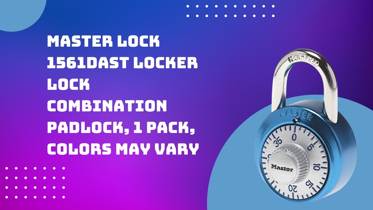 Master Lock 1561DAST Locker Lock Combination Padlock, 1 Pack, Colors ...